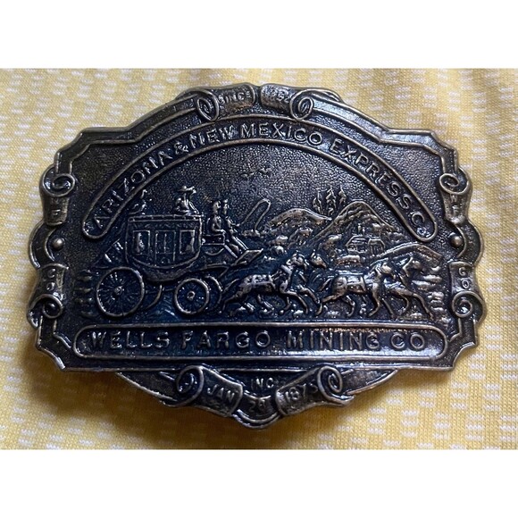 Wells Fargo | Accessories | Wells Fargo Mining Co Western Belt Buckle ...